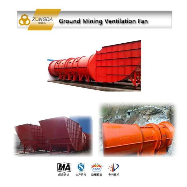 Underground Coal Mining Tunnel Fbd Series Axial Flow Ventilation Fan ...